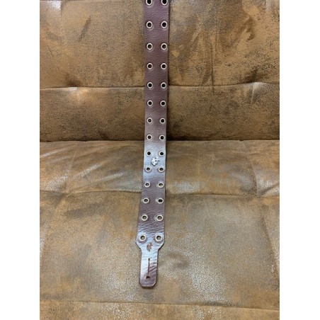 Sangle Leather Legends 3/4" Double Eyelet Walnut Red Monkey